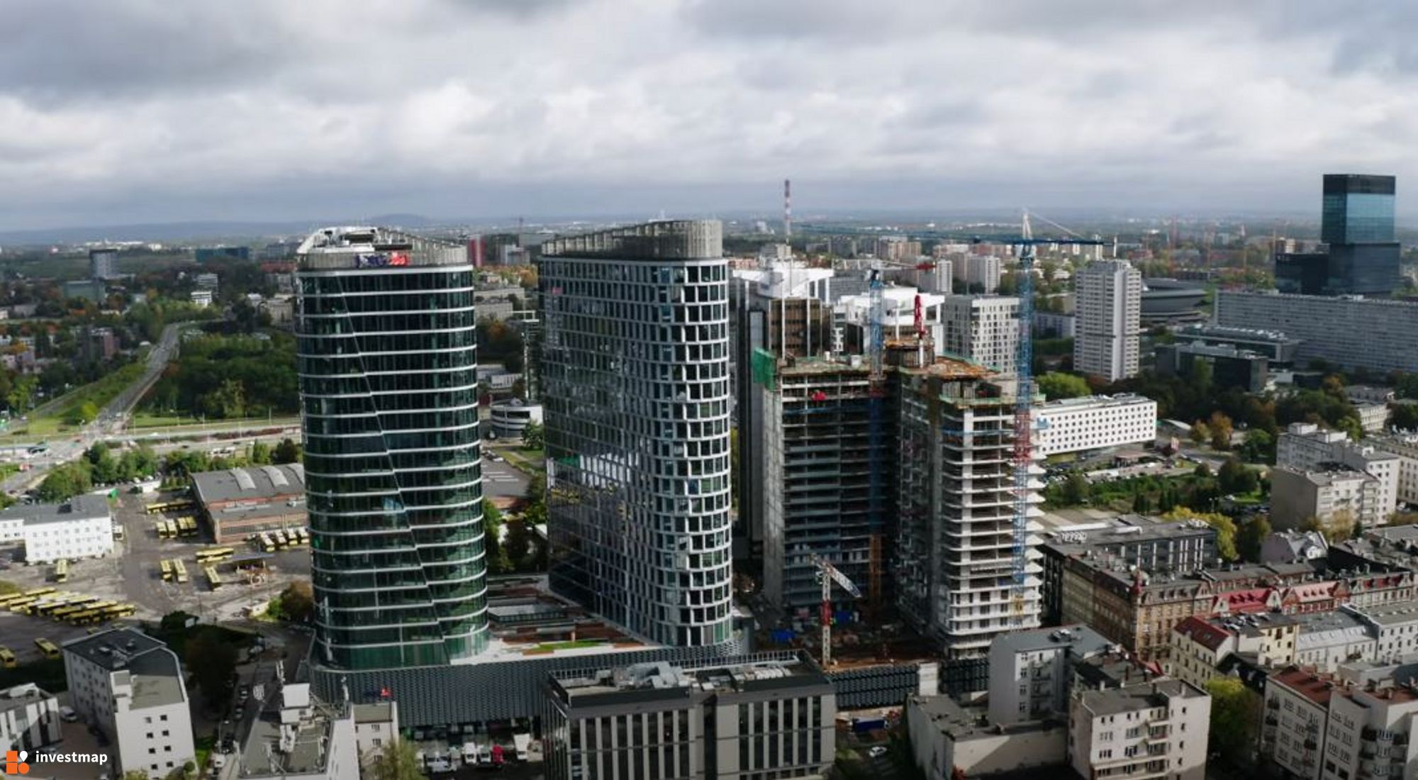 W centrum Katowic powstaje kompleks wieżowców Global Office Park ...
