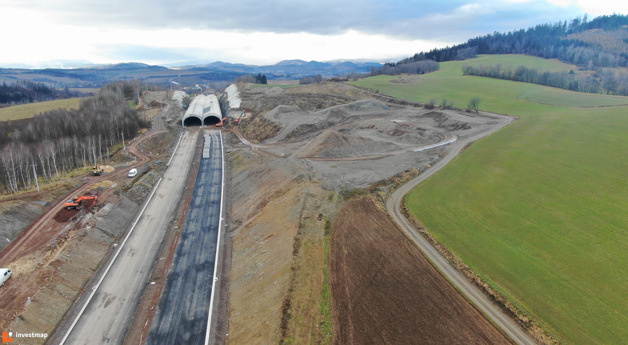 Na Dolnym Śląsku trwa budowa drogi ekspresowej S3, na odcinku Bolków - Kamienna Góra - investmap.pl