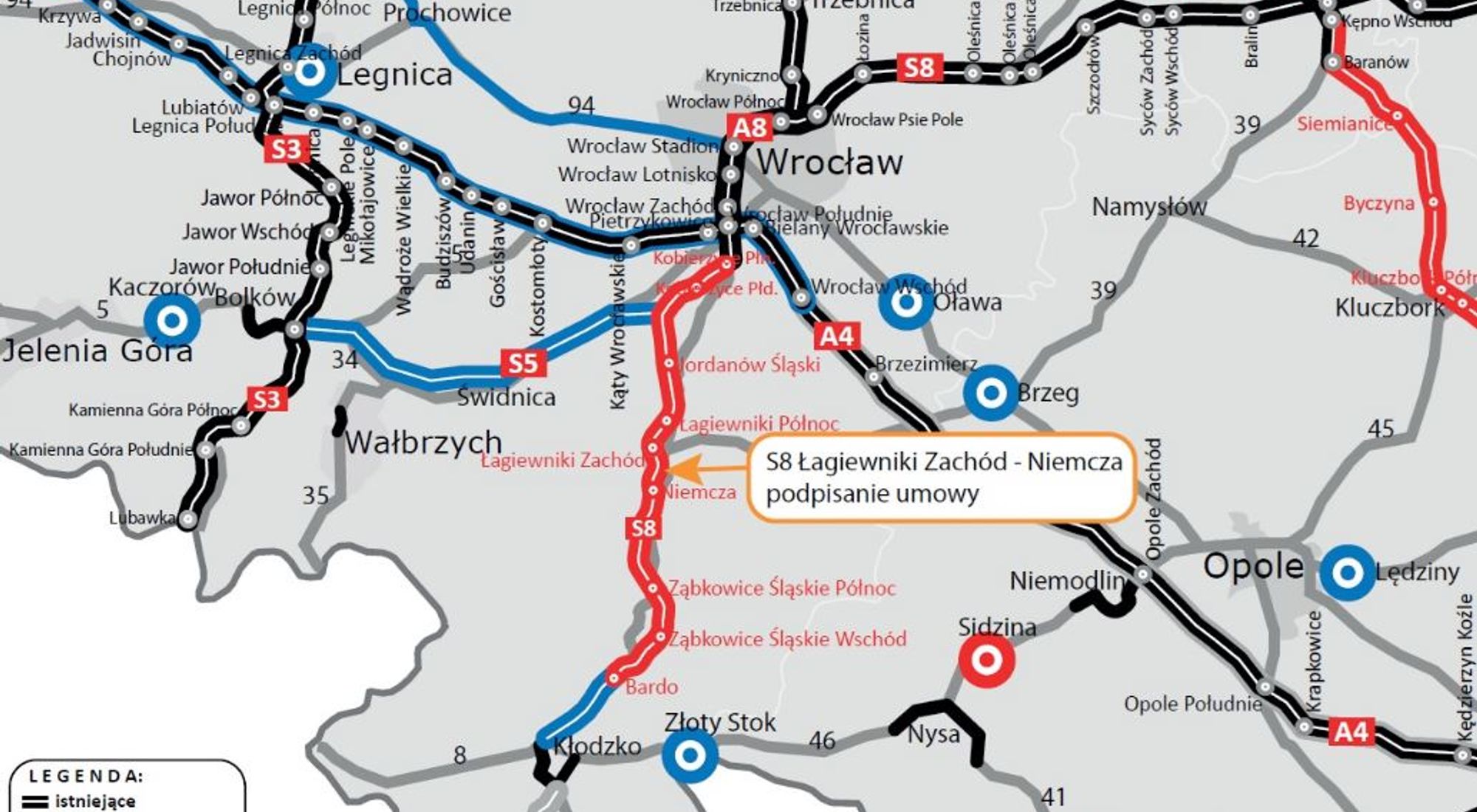 Umowa na realizację kolejnego odcinka drogi ekspresowej S8 Wrocław ...